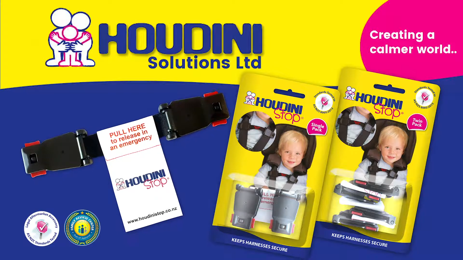 £9.99 - Houdini Stop - Car Seat Chest Strap – Houdini Stop UK
